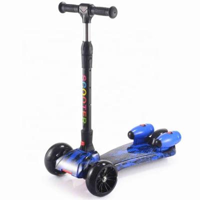 China Adjustable Foldable 3 Wheel Kick Scooter With LED Lights For Kids Custom Design for sale