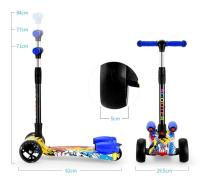 China CE Certificate Included Blanco ABS Kids Kick Electric Drifting Scooter with Light for sale