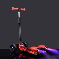 China Height Adjustable 3 Wheels Kids Children Balance Toy Tricycle Scooter With Led Light for sale