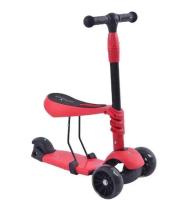 China Plastic Body Double Handle Scooter Safe Foldable with Rubber Tires and Seat Included for sale