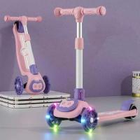 China Children Kick Scooter with Flashing Wheels and Plastic Body Material for sale