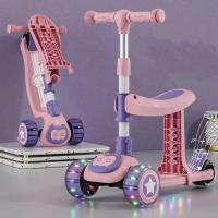 China Children Kick Scooter with Flashing Wheels and Plastic Body Material for sale