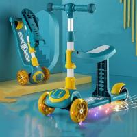 China Foldable and Light Emitting Ride On Kids Scooter in Europe Warehouse with Seat Included for sale