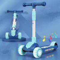China Applicable People Boy Girl Three Wheel Kids Scooter with Rubber Wheels and Kick Brake for sale