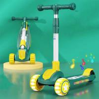 China Applicable People Boy Girl Three Wheel Kids Scooter with Rubber Wheels and Kick Brake for sale