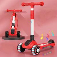 China Applicable People Boy Girl Three Wheel Kids Scooter with Rubber Wheels and Kick Brake for sale