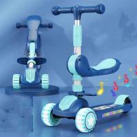 China Applicable People Boy Girl Three Wheel Kids Scooter with Rubber Wheels and Kick Brake for sale