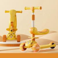 China Height Adjustable 2024 Best Seller 3 Wheels Flashing Children Folding Scooter With Music Kids Kick Scooter for sale