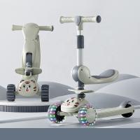 China Height Adjustable 2024 Best Seller 3 Wheels Flashing Children Folding Scooter With Music Kids Kick Scooter for sale