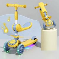 China Sell Small 3 Wheel Baby Toy Kid Scooter with Adjustable Height and PU Flashing Wheels for sale
