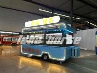 China Food kiosk double decker bus dining car for street view and internet celebrity check-in for sale