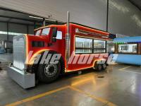 China Food kiosk double decker bus dining car for street view and internet celebrity check-in for sale
