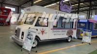 China Food kiosk double decker bus dining car for street view and internet celebrity check-in for sale