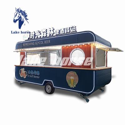 China Retro Style Food Truck for Fried Skewers Barbecue and Snacks Multifunctional Cart for sale