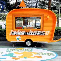China Mobile Food Trucks Square Shaped Concession Food Trailer with Manufactured Food Cart for sale