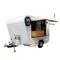 China Mobile Food Trucks Square Shaped Concession Food Trailer with Manufactured Food Cart for sale