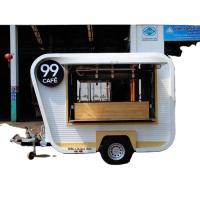China Mobile Food Trucks Square Shaped Concession Food Trailer with Manufactured Food Cart for sale