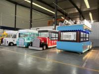 China 4.2m Long Stainless Steel Dining Car for Seaside Scenic Spots and Commercial Streets for sale