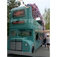China Mobile Coffee Shop Double Decker Bus Dining Car for Internet Celebrity Sightseeing for sale