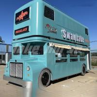 China Mobile Coffee Shop Double Decker Bus Dining Car for Internet Celebrity Sightseeing for sale
