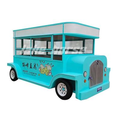 China Food Truck Multi Functional Retro Snack Cart Dining Cart and Commercial Stall Equipment for sale