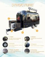 China Mobile Food Trailer Stainless Steel Fast Street Kitchen Concession Truck with CE DOT for sale