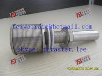 China Stainless Steel Strainer Nozzle Long Neck Screen Nozzle Johnson Filter Nozzle 0.2mm Slot 45mm Diameter for sale