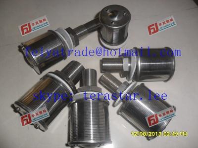 China Stainless Steel Wedge Wire Strainer Nozzle 45mm 53mm 57mm for Water Treatment for sale