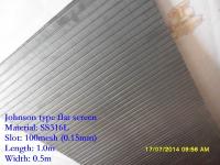 China Stainless Steel Wedge Wire Continuous Slot Mine Screen Panel 0.5mm Slot for sale