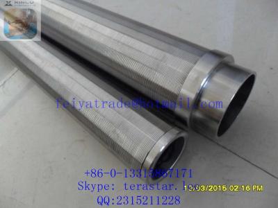 China Stainless Steel Johnson Wedge Wire Water Well Screen 219mm OD 1.0mm Slot 5.8m Length for sale