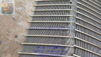 China Stainless Steel Wedge Wire Grating 304 316 V Wire Support Grids 150 Micron Slot for sale