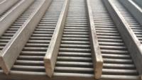 China Stainless Steel Wedge Wire Grating 304 316 V Wire Support Grids 150 Micron Slot for sale