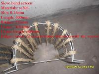 China Stainless Steel Wedge Wire Sieve Bend Screen 0.1mm Slot 304 316L for Dewatering for sale