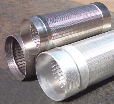 China Stainless Steel Wedge Wire Water Well Screen 304 316L 0.1mm Slot 4 inch OD for sale