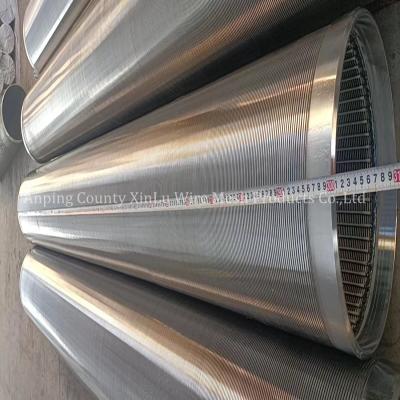China SS304 316L 321 201 Johnson Water Well Screen Pipe 273mm 3m Continuous Slot Wedge Wire for sale