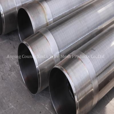 China Stainless Steel Wedge Wire Continuous Slot Screen Tube Johnson V Wire Strainer Pipe 0.020 inch for sale