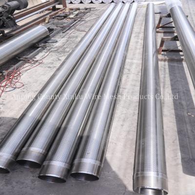 China Polished V Wire Continuous Slot Sand Control Screen Tube FOTI Flow Wedge Wire #118 for sale