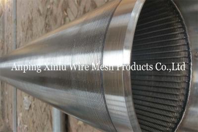 China Stainless Steel V Wire Wrapped Well Screen Pipe 0.1mm-3.0mm Slot SS304 316L for Oil and Gas Industry for sale