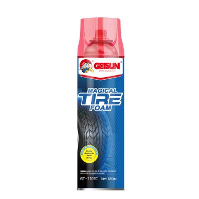 China Glossy Black Mobile Car Wash Shampoo Magical Tire Restore Foam Cleaning Spray for sale