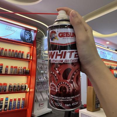 China GETSUN 400ML White Lithium Grease Spray Lubricant - Corrosion Resistant Multi-Purpose Lubricant for Automotive and Industrial Use for sale