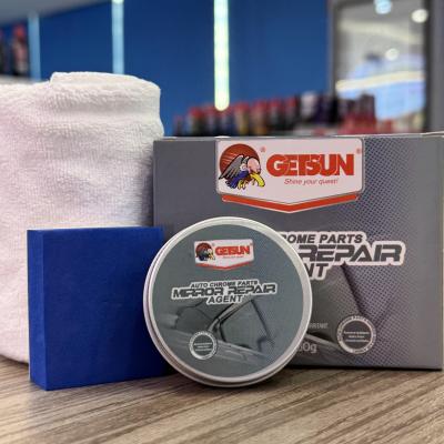 China GETSUN Car Chrome Repair Agent Restore Lustre Chrome Plated Grinding Paste with Sponge Vehicle Maintenance for sale