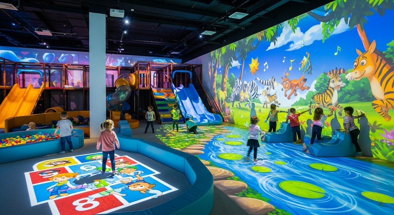 Interactive Projection Equipment for Indoor Children's Playgrounds