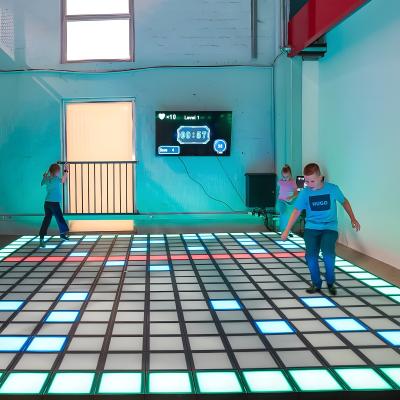 China Manufacturer Active Game Light Up RGB Decoration Interactive Led Dance Floor Light for sale