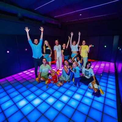 China LED Dance Floor 30x30cm Interactive Active Game LED Floor For Kid Games for sale