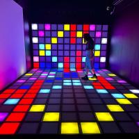 China Brick Dance Floor Light Interactive LED Floor 30x30cm Active Game For Indoor for sale