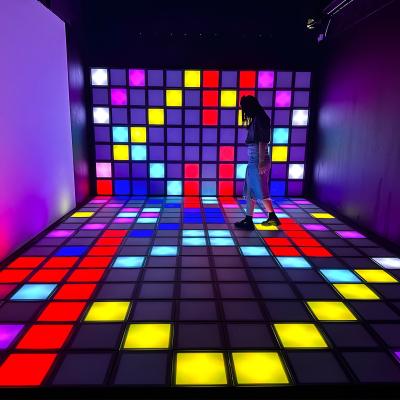 China Brick Dance Floor Light Interactive LED Floor 30x30cm Active Game For Indoor for sale