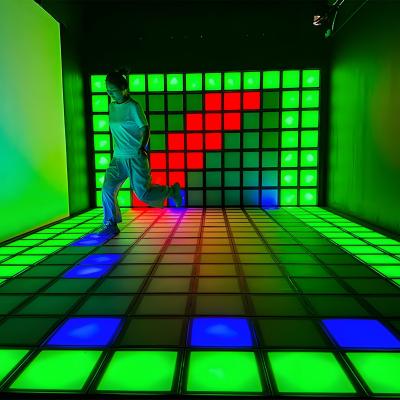 China Factory Supply 30x30cm Wired Interactive RGB Activate Game LED Dance Floor for sale
