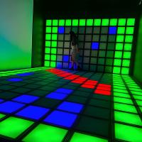 China RGB Infinity Panels Interactive 3D Interactive LED Floor Game RGB Dance Floor for sale