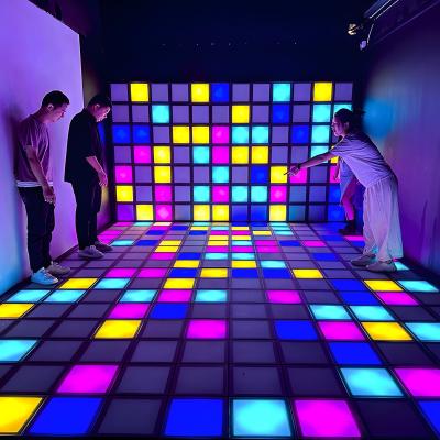 China Interactive Activate Game Led Dance Floor 30x30cm Led Dance Floor Light Tiles for sale