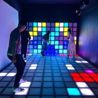 China 30x30cm Factory Interactive Active Game Led Floor Activate Dance Floor for sale